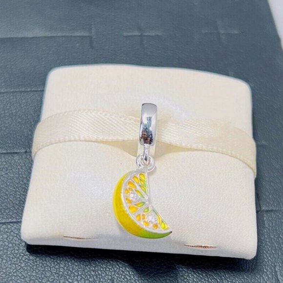 Pandora | Jewelry | Pandora Lemon Slice Sparkling Fruit Dangle Charm ...